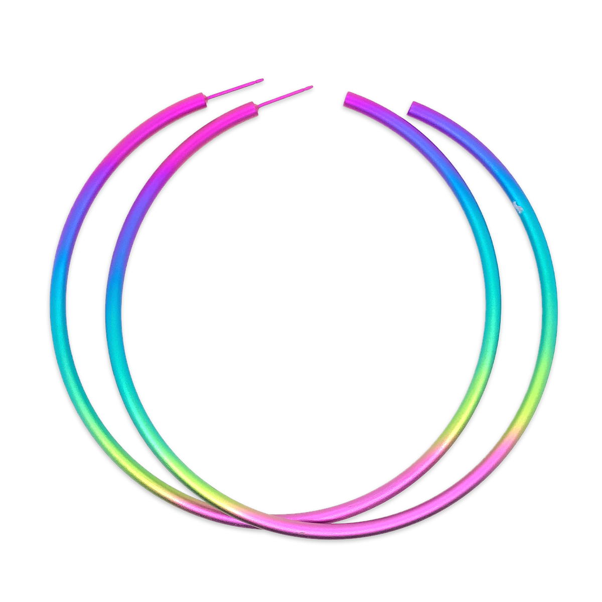 Extra Large Round Hoops – Ti2 Titanium